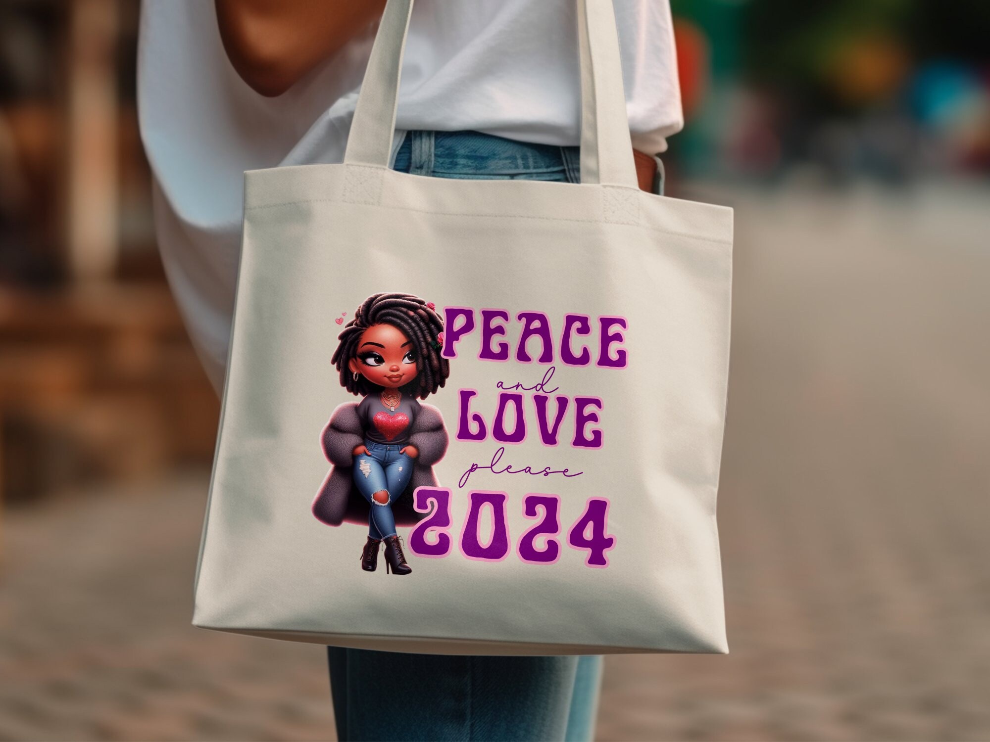 Peace and Love 2024 Digital PNG for Commercial Use, Small Business, and ...