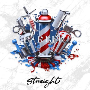 Barber Tools 3D Tumbler Sublimation Design (PNG), -PNG JPG - Etsy