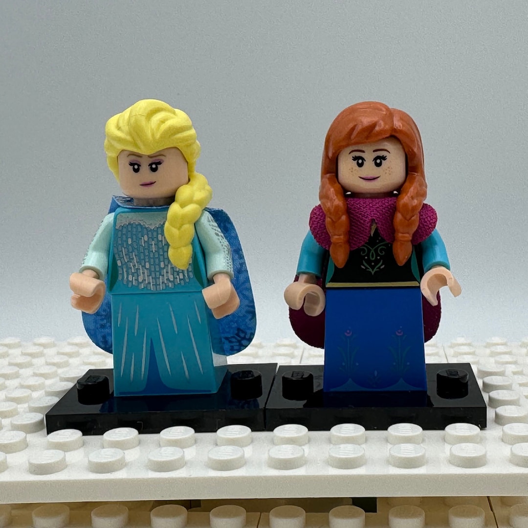 Elsa and Anna LEGO® Minifigure Pair Disney Series 2 - Etsy