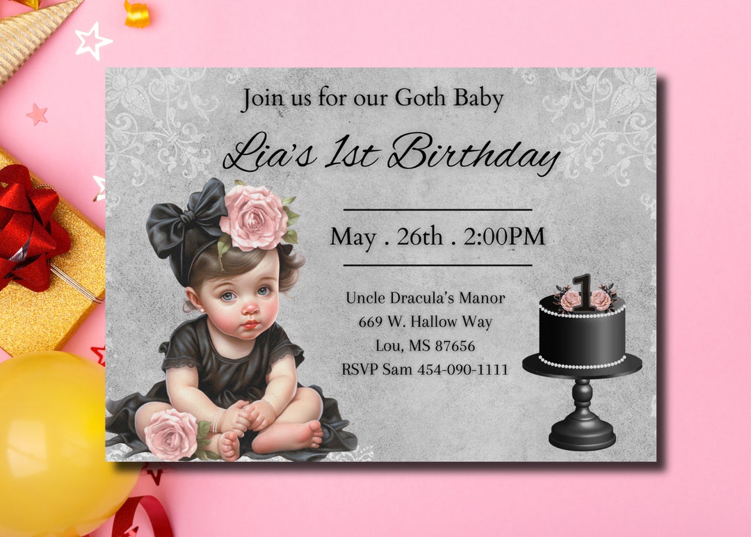 Baby Girl 1st Birthday Gothic Gothic 1st Birthday Baby 1st Birthday the ...