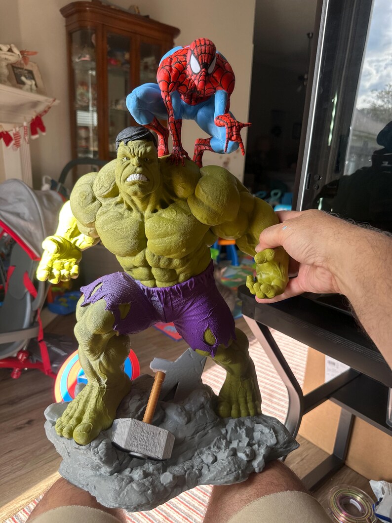 3D Printed Hulk & Spider-man Diorama (21-22 Inch’s - Etsy