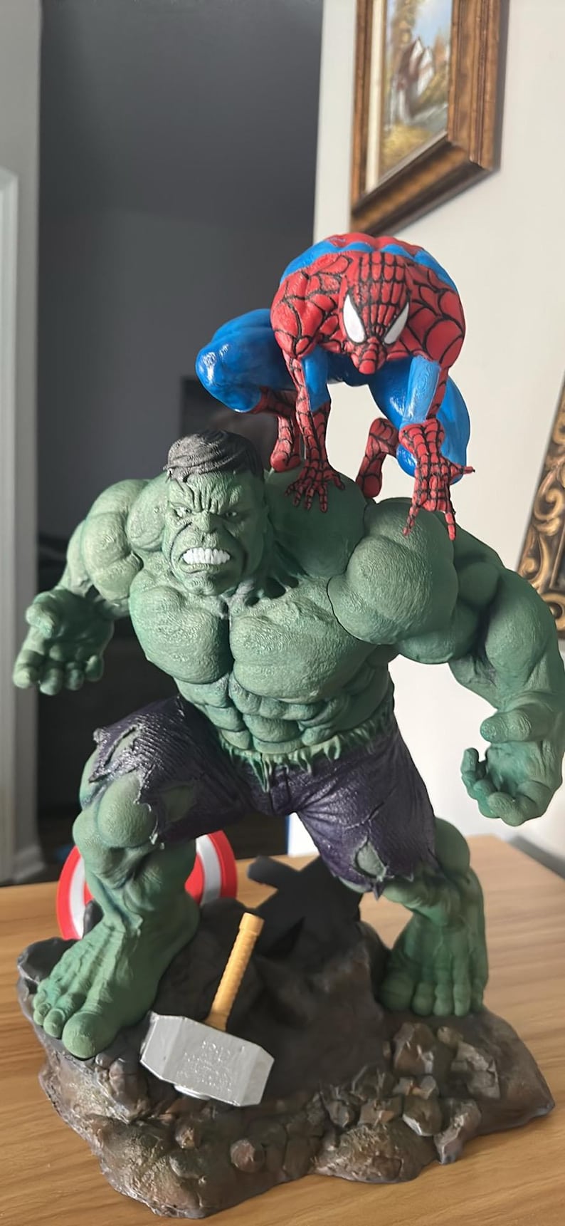 3D Printed Hulk Diorama: Airbrushed PLA, Large 18-20 Inch - Etsy