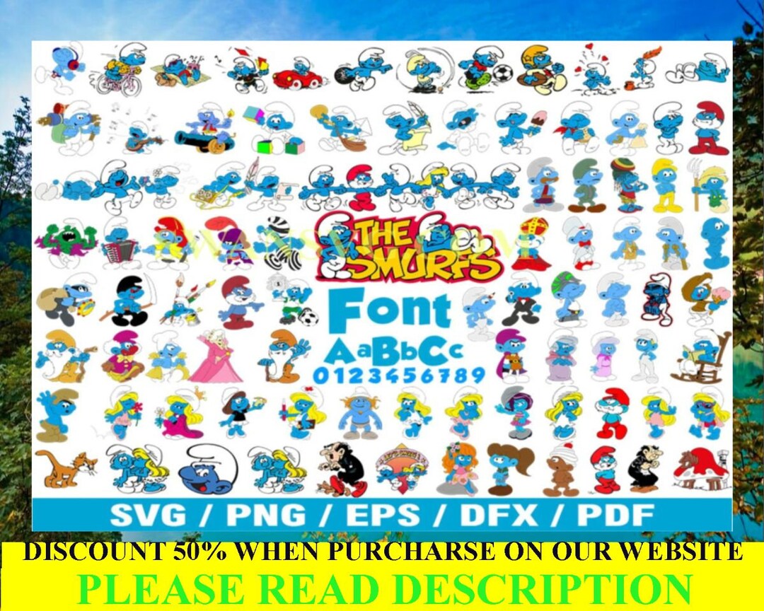 1030 Smurfs Bundle Svg, Smurfs Svg, Mega Bundle Smurfs Png, Smurfs Cut ...