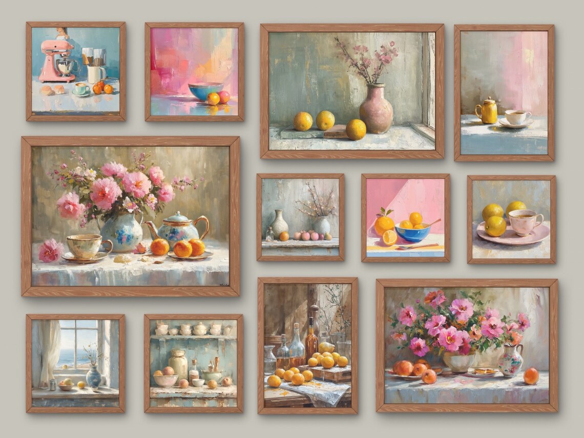 250 Still Lifes Printable Oil Painting, MEGA BUNDLE Wall Art Decor ...