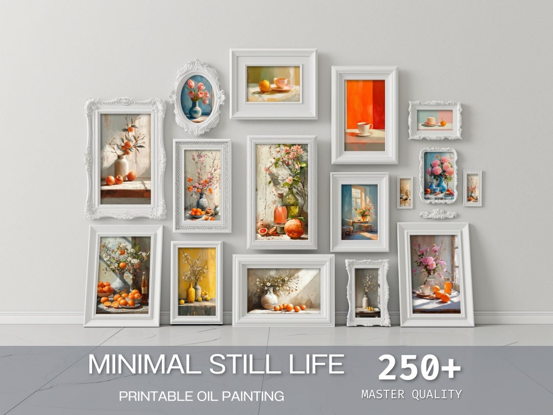 250 Still Lifes Printable Oil Painting, MEGA BUNDLE Wall Art Decor ...