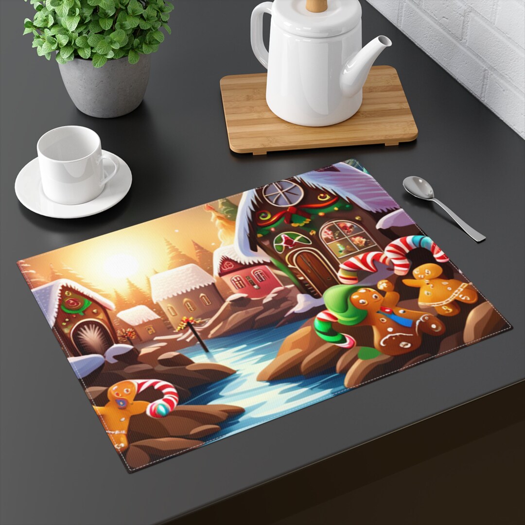 Gingerbread Town Placemats - Etsy