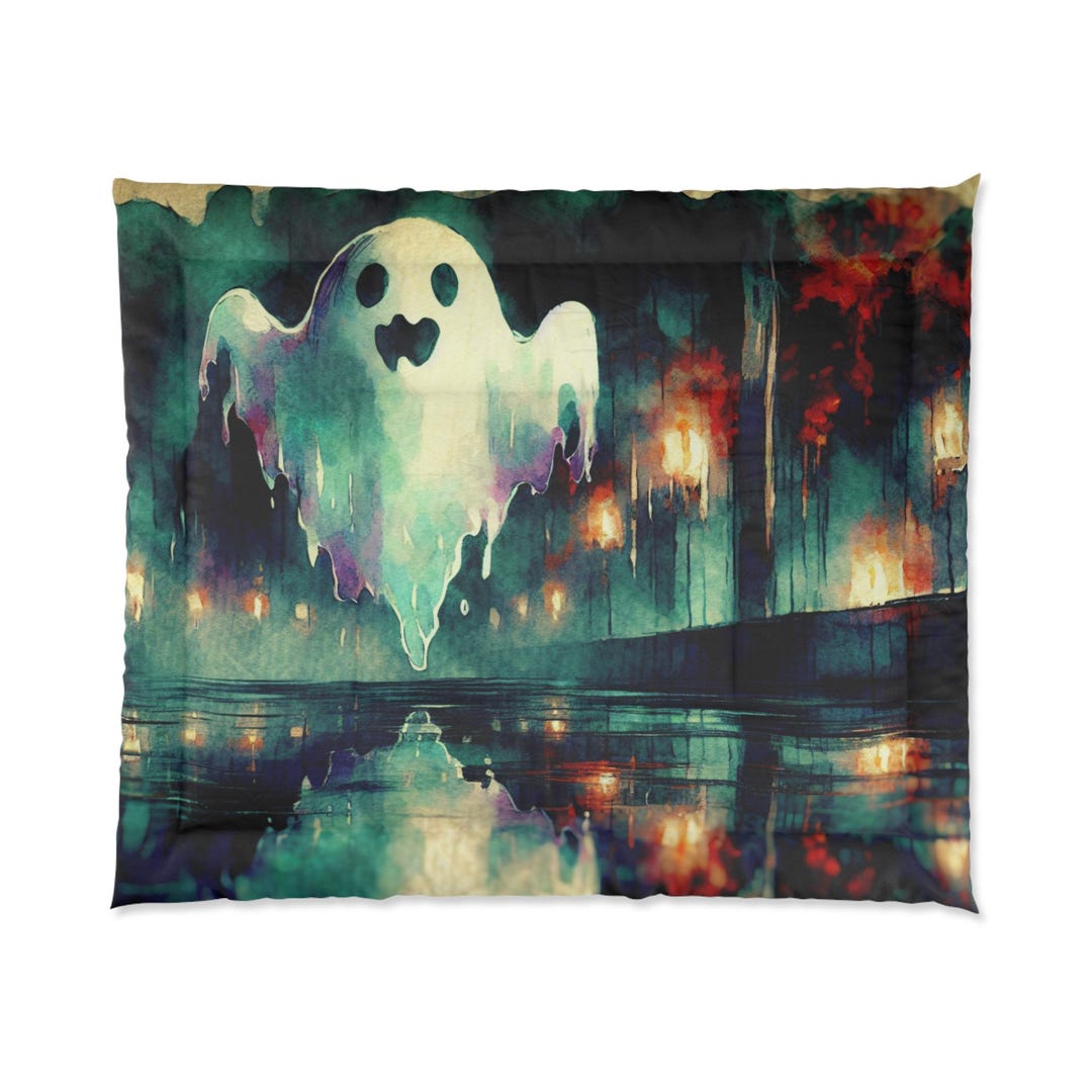Spooky Ghost Comforter - Halloween Decoration, Haunted Bedroom Decor ...