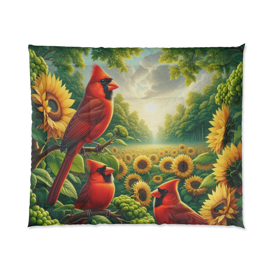 Cardinal Heaven Comforter - Etsy