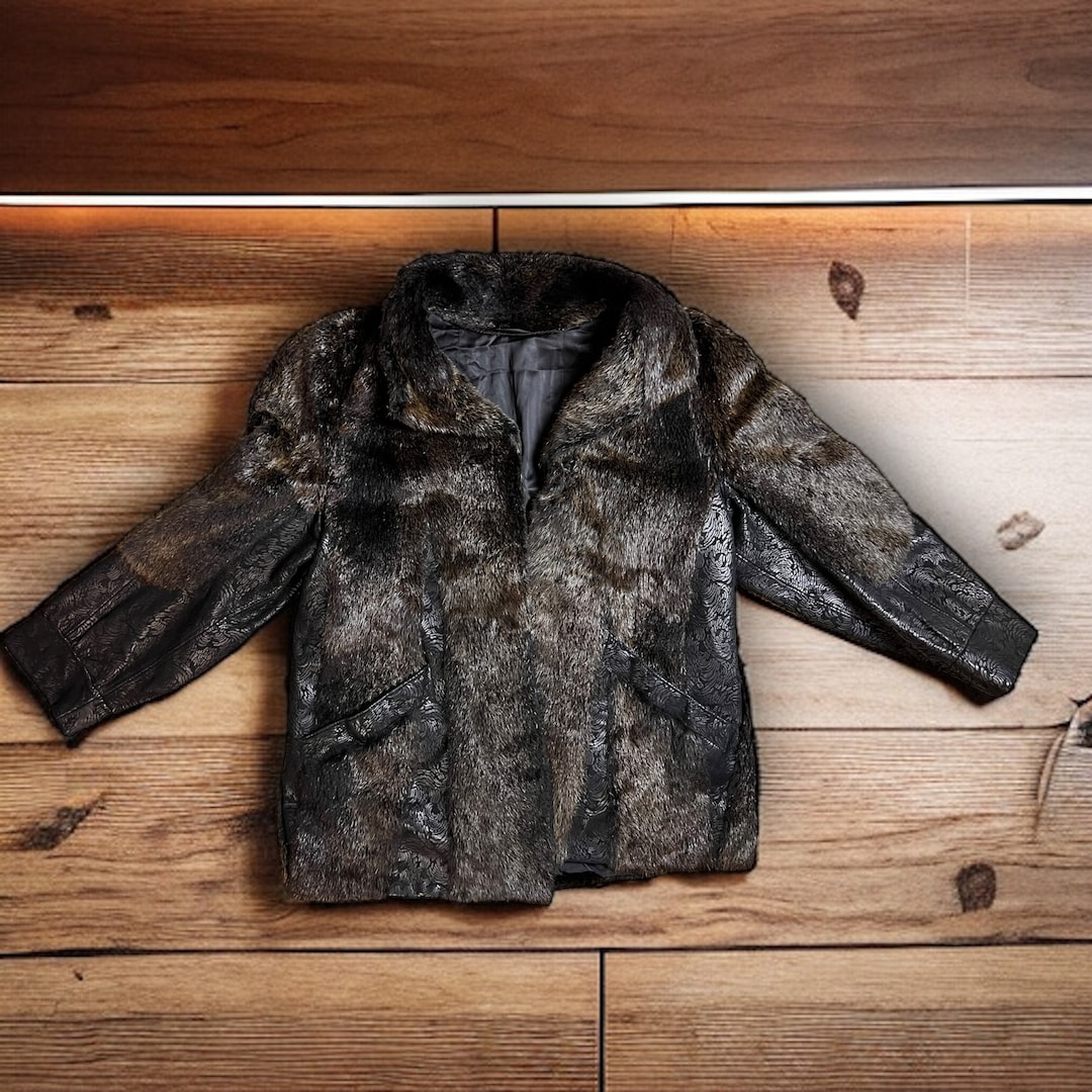 Trimmed Nutria Fur Coat With Leather Patterns Runge Pelz Design Koblenz ...