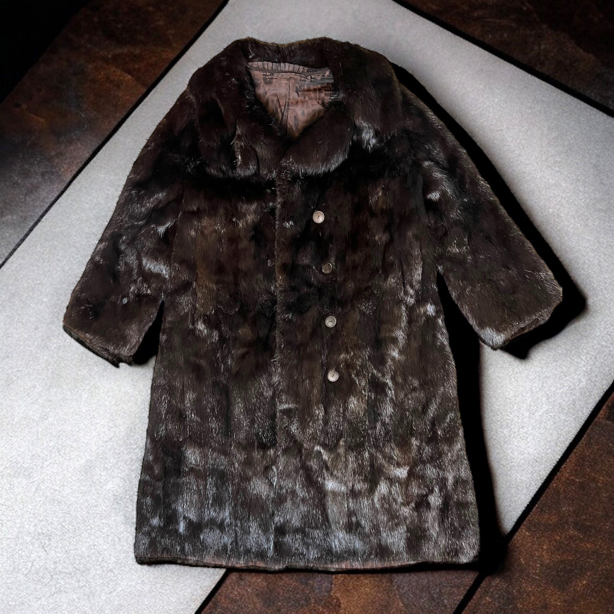 Dark Chocolate Nutria Fur Coat, Vintage Nutria Coat, Nutria Fur Coat ...
