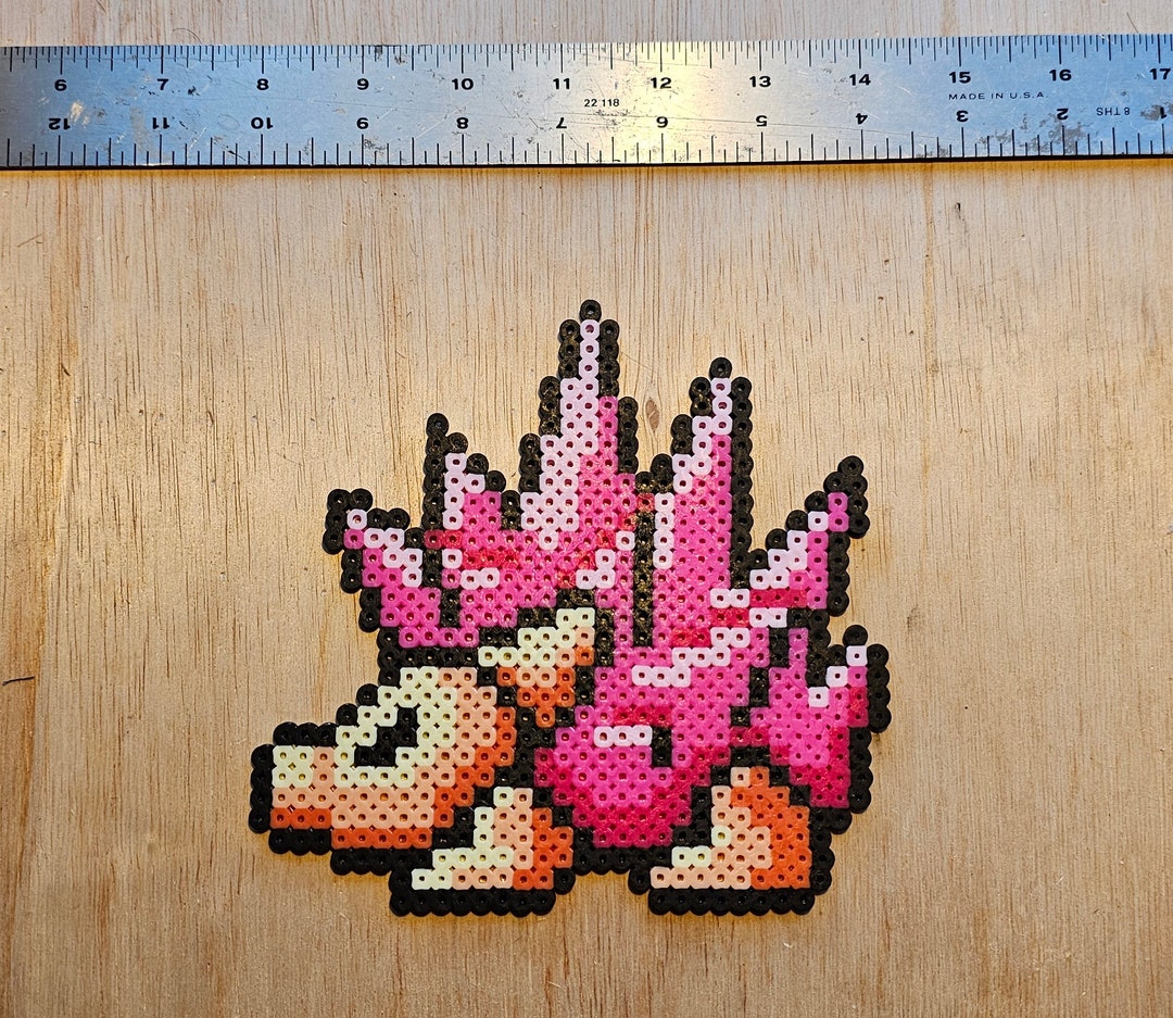 Super Mario Yoshi's Island Harry Hedgehog Inspired Perler Pixel Art ...