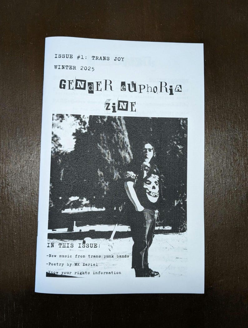 Gender Euphoria Zine Issue #1 | Radical Punk Zine About Trans Joy - Etsy