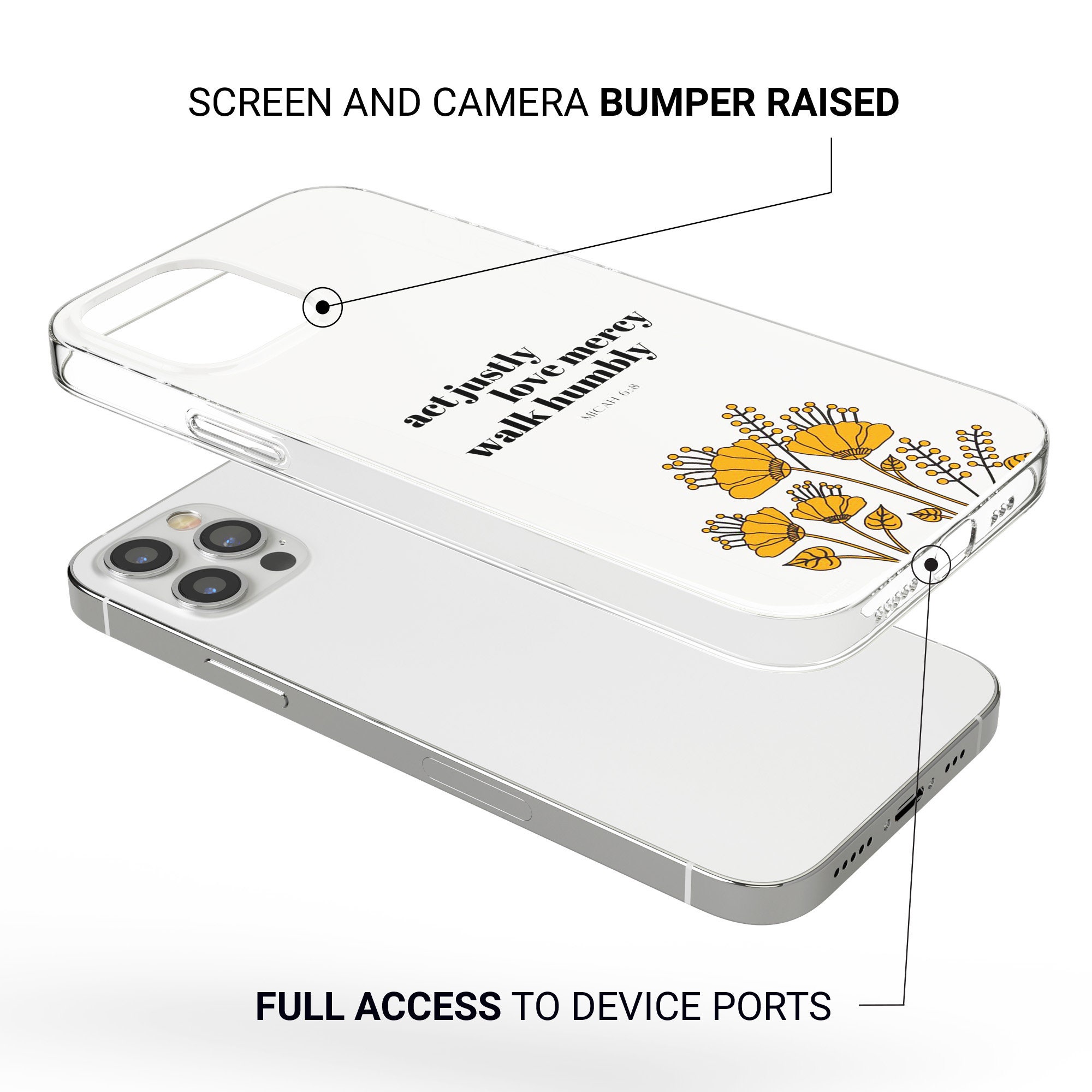 Bible Verse Phone Case Handmade Christian Cover Fit for iPhone 15 Pro ...