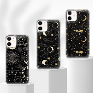 Moon Phone Case Celestial Stars Cover Fit for iPhone 15 14 13 12 11 Pro Max Xr 7 8 Plus, Samsung ...