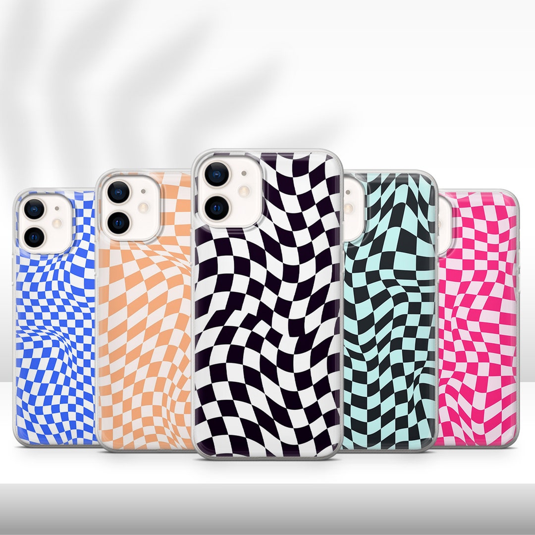Checkered Phone Case Checkerboard Cover Fit for iPhone 15 Pro Max, 14 ...