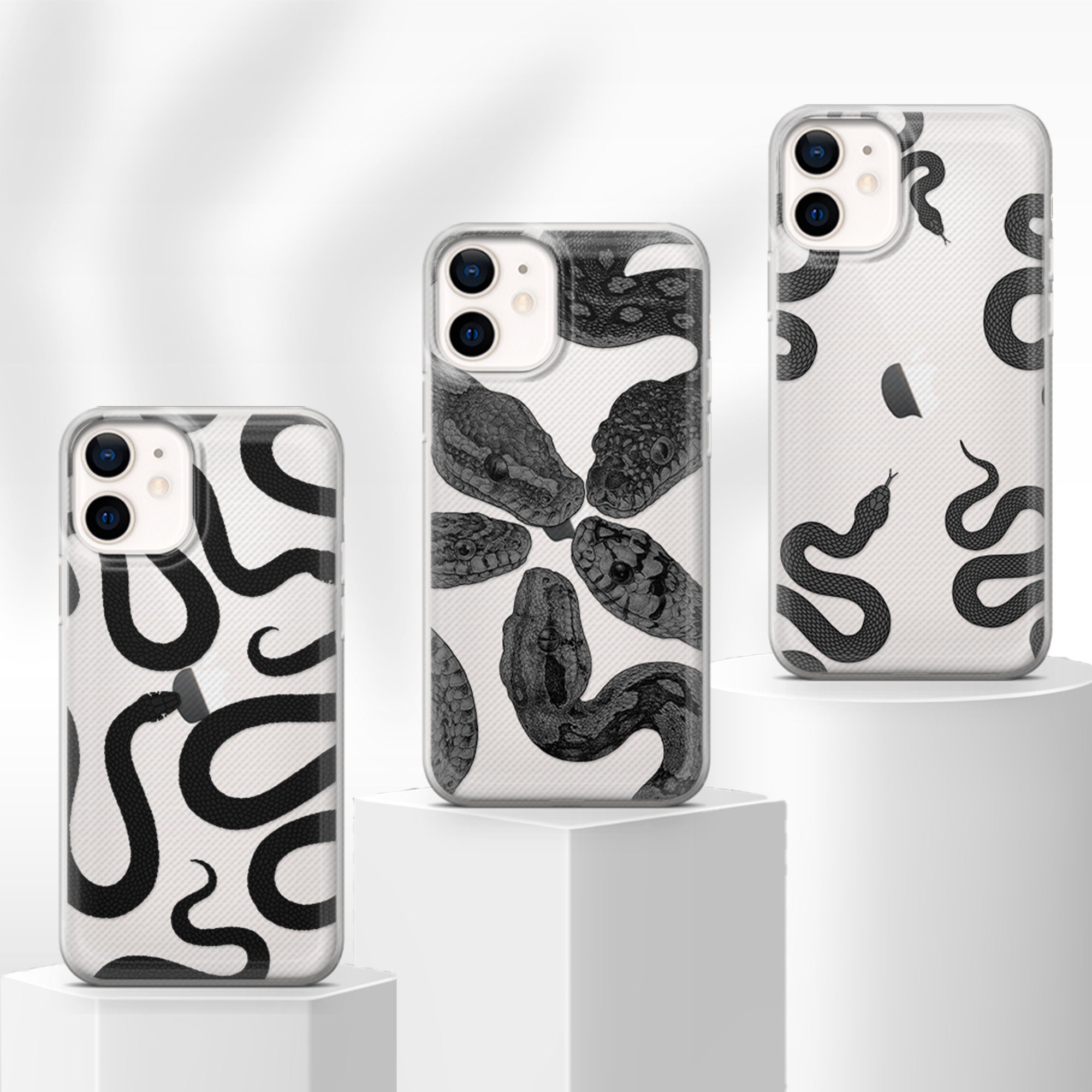 Black Snakes Phone Case Horror Gothic Cover Fit for iPhone 15 Pro Max ...
