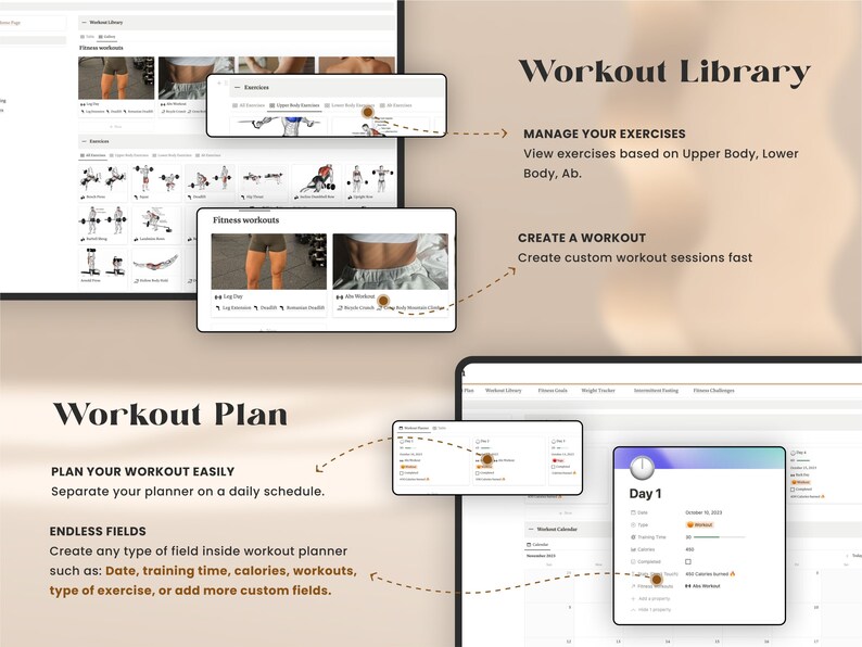 Notion Template Fitness Planner 2024, Digital Fitness Planner, Gym ...