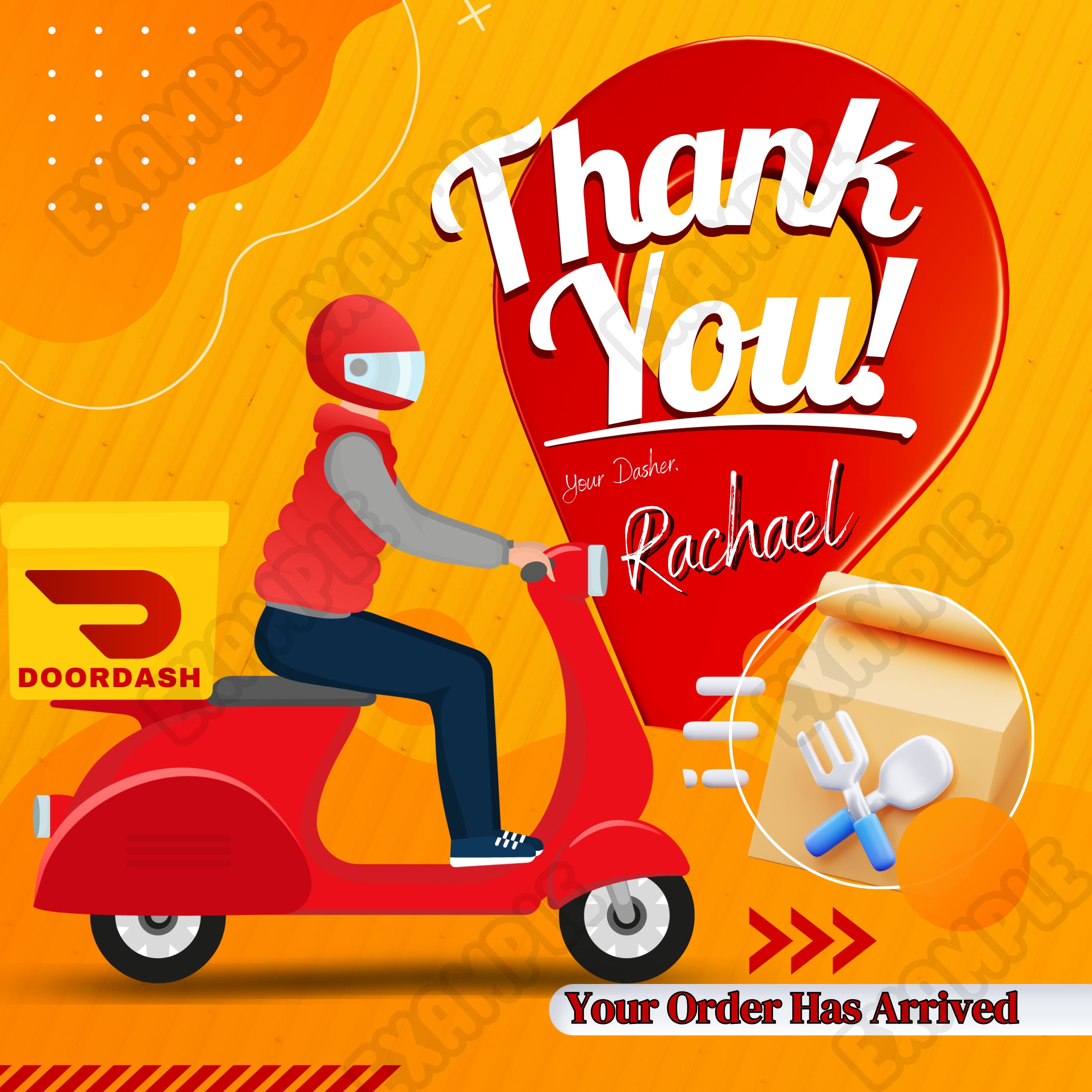 DOORDASH Thank You 1 Gender Neutral GIF - Etsy