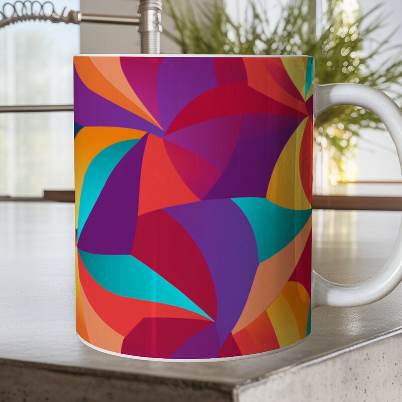 Geometric Mug - Etsy