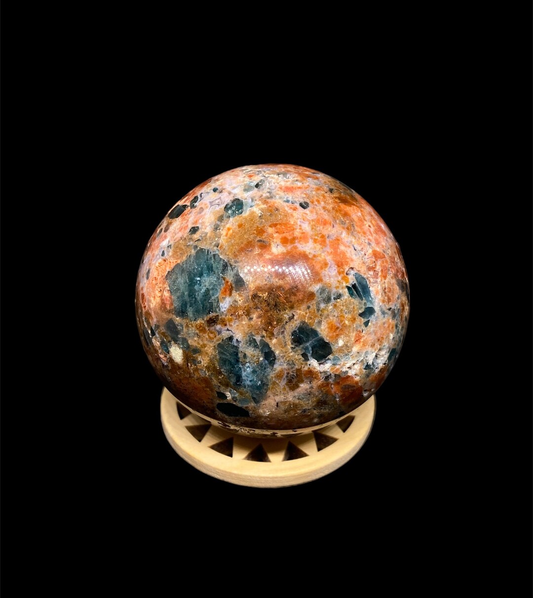 Sunstone With Apatite Sphere With Stand - Etsy