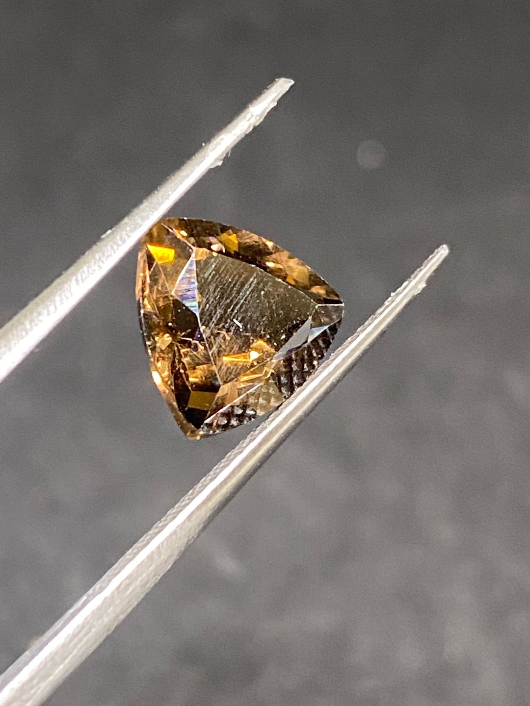 Faceted Trillion Cut Smoky Quartz. - Etsy