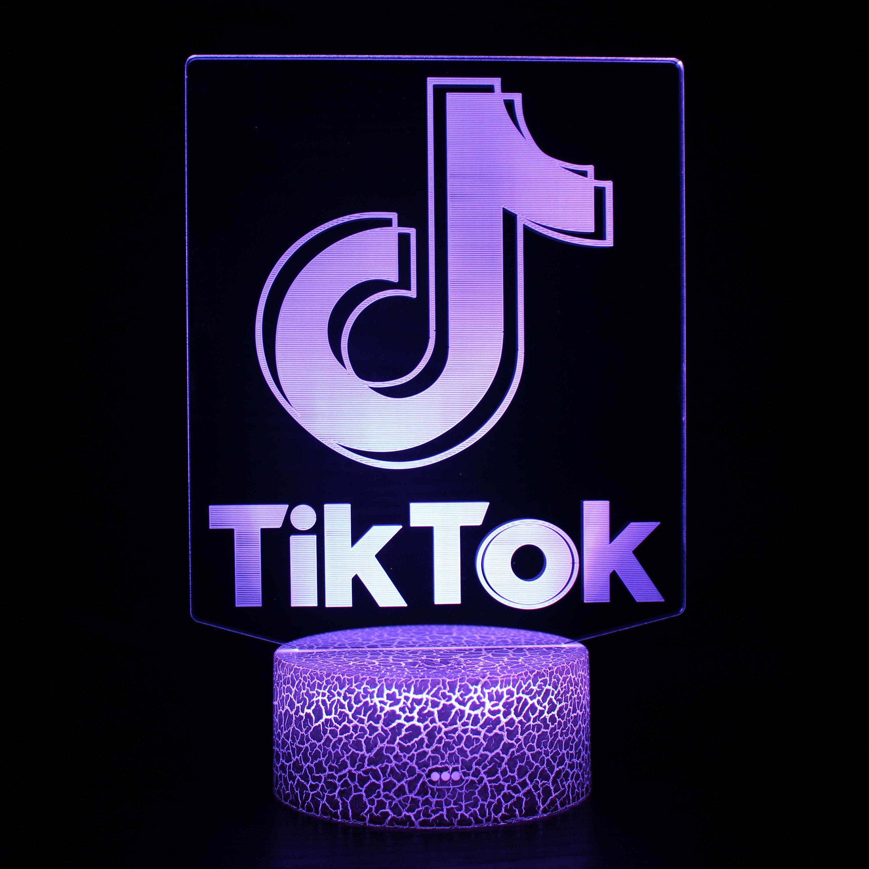 3D Lamp Tiktok Logo - Etsy