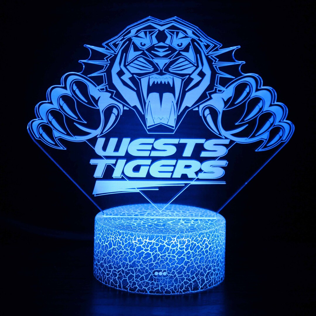 3D Lamp NRL Wests Tigers - Etsy
