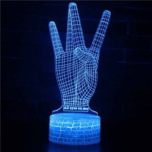 3D Lamp Tupac West Side Hand Gesture - Etsy