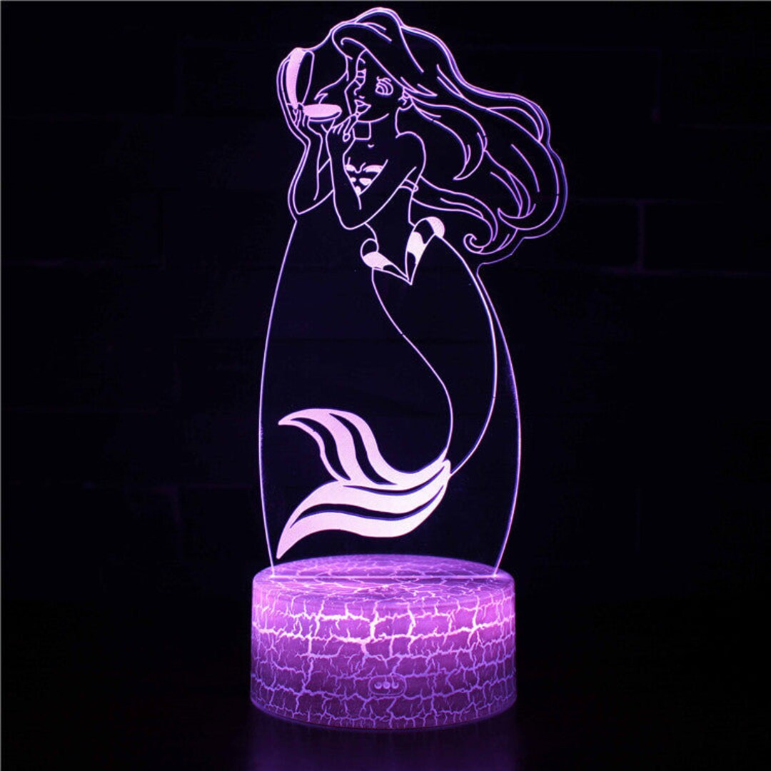 3D Lamp the Little Mermaid Ariel - Etsy