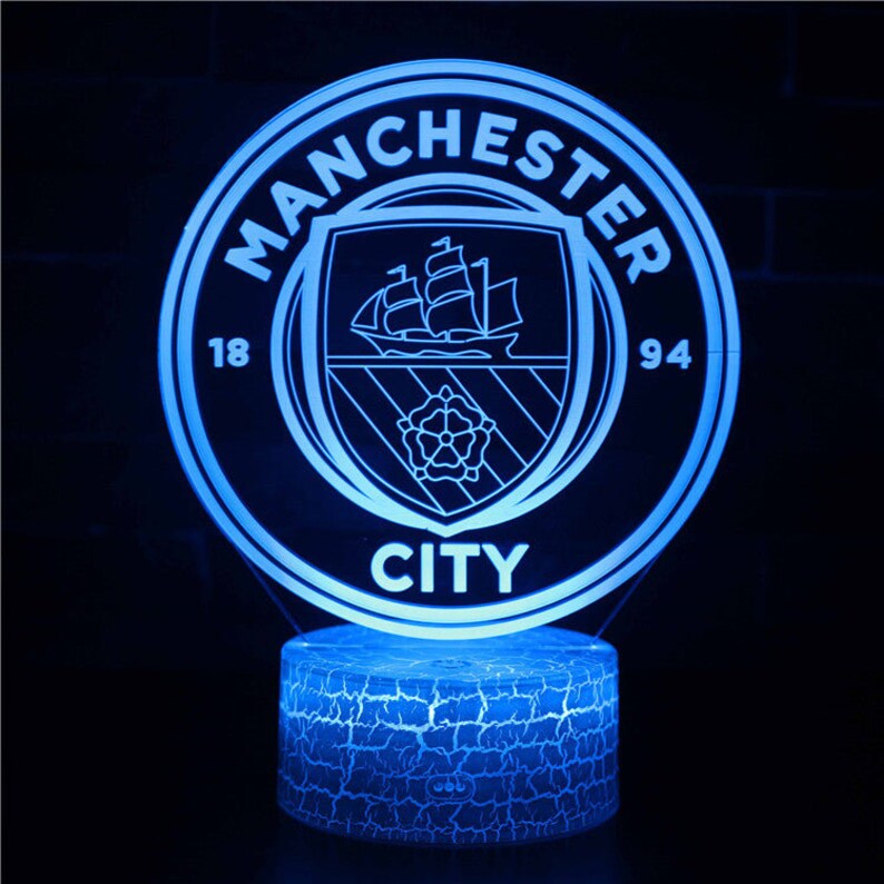 3D Lamp Football Manchester City - Etsy