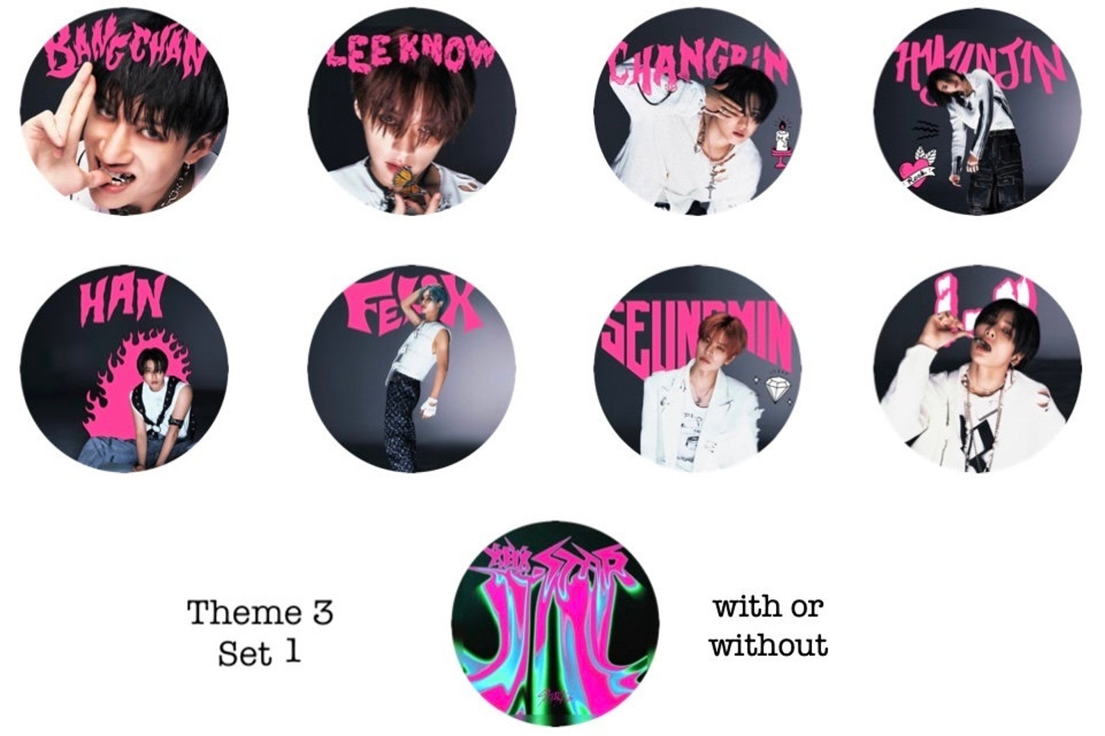 Stray Kids 樂-star rockstar Badge Pin Set - Etsy