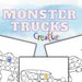 Monster Truck Dot Marker and Coloring Pages for Kids 7 Printable Pages ...