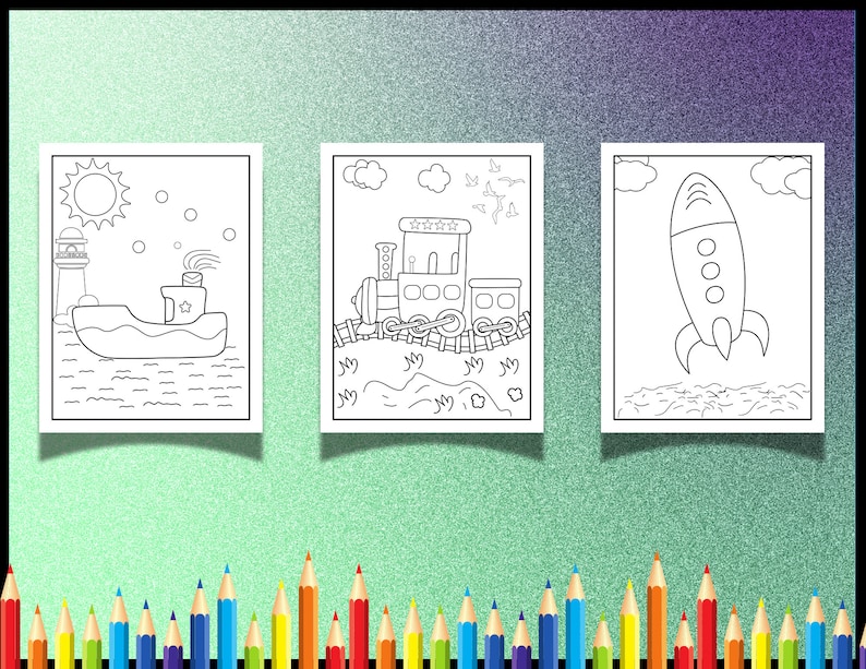 Vehicle Coloring Book for Kids 20 Fun Pages Cars Trucks and More PDF ...
