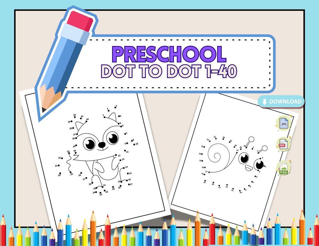 70 Dot to Dot Activity for Kids Ages 4-8, Printable PDF, JPG, PNG - Etsy
