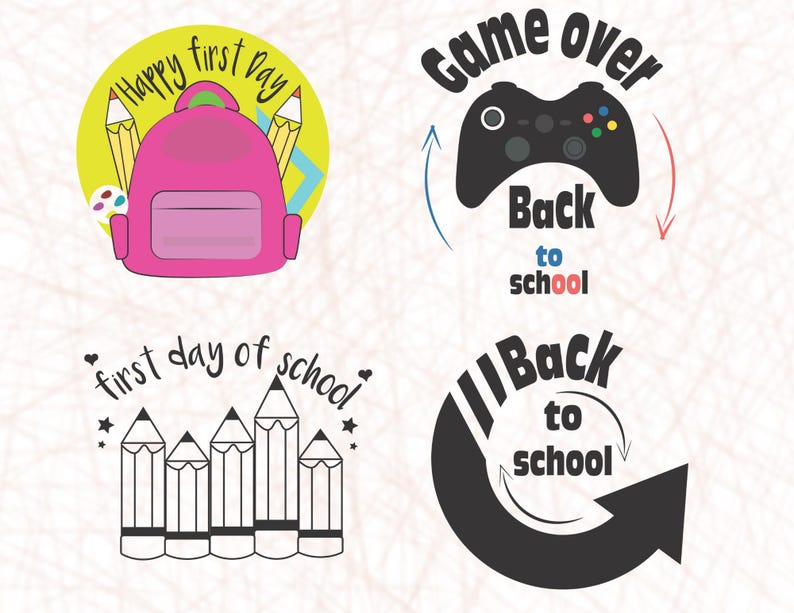 Back to School Clipart Bundle: Kids SVG, PNG, PDF Files (digital ...
