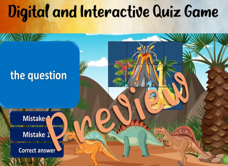 Editable Kids Quiz Puzzle Game Template Interactive Powerpoint for ...