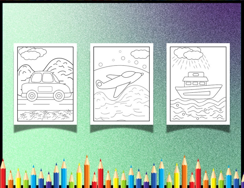 Vehicle Coloring Book for Kids 20 Fun Pages Cars Trucks and More PDF ...