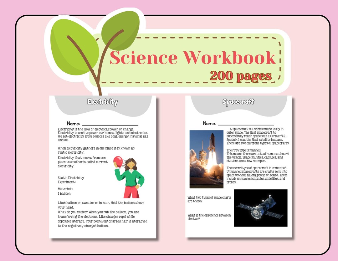 Science Workbook for Kids | 200 Pages of STEM Learning | Mass, Matter ...