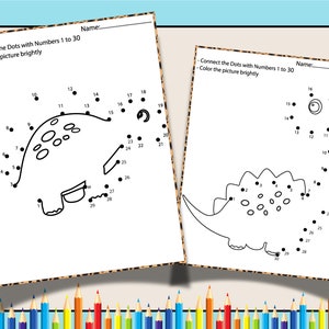 Construction Vehicle Dot to Dot Worksheets: Kids Activity (PDF & JPG ...