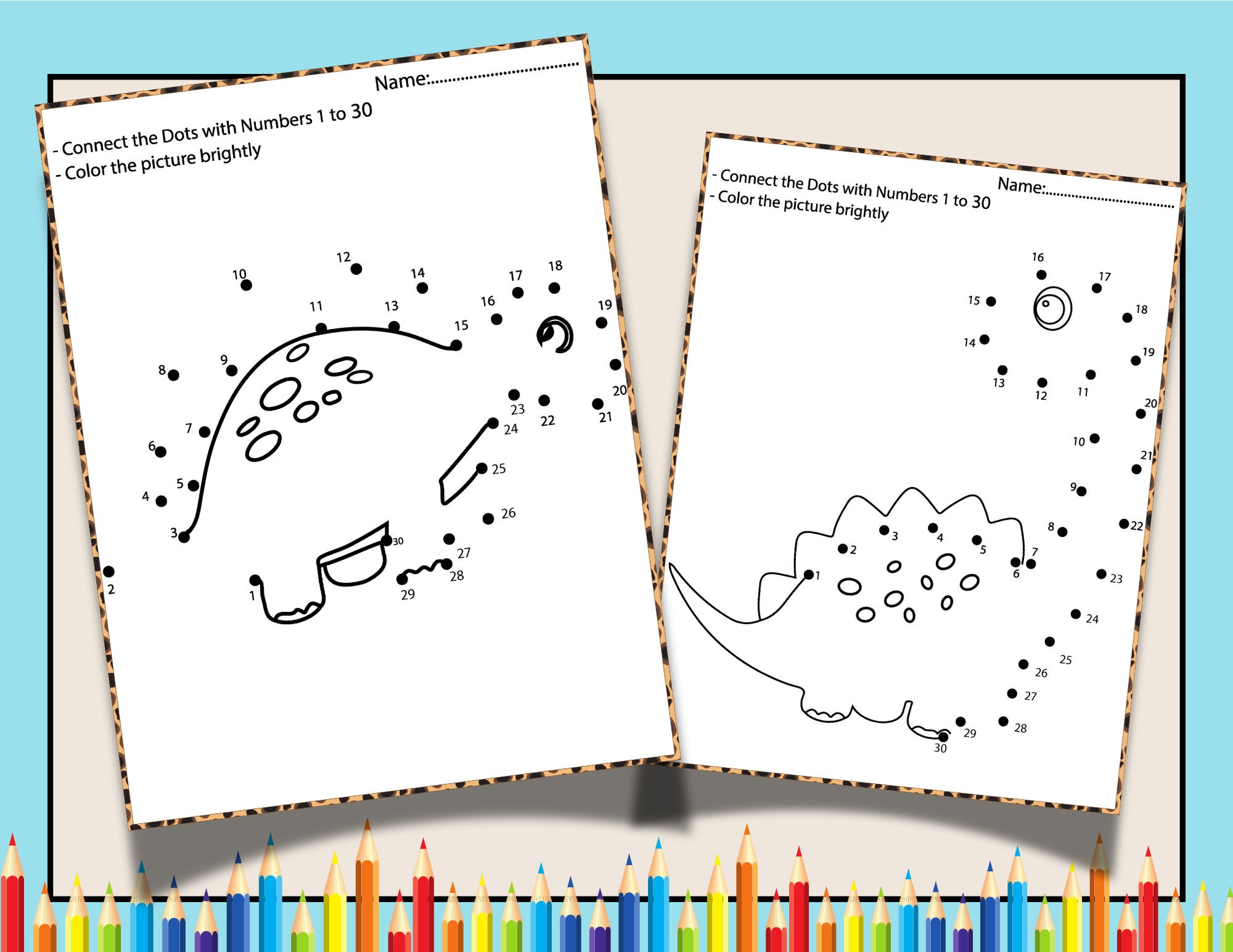 Construction Vehicle Dot to Dot Worksheets: Kids Activity (PDF & JPG ...