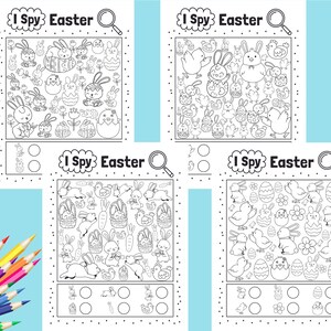 I Spy Easter Activity Book for Kids 15 Pages Printable PDF SVG PNG Jpeg ...