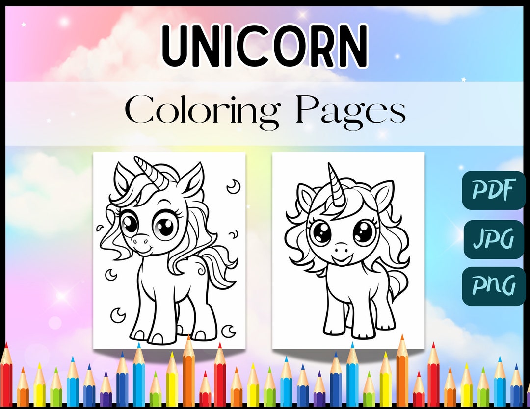 Unicorn Coloring and Activity Book for Kids 150 Pages Printable PDF JPG ...
