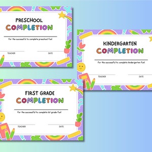 Preschool & Kindergarten Graduation Certificates | Printable Diplomas ...