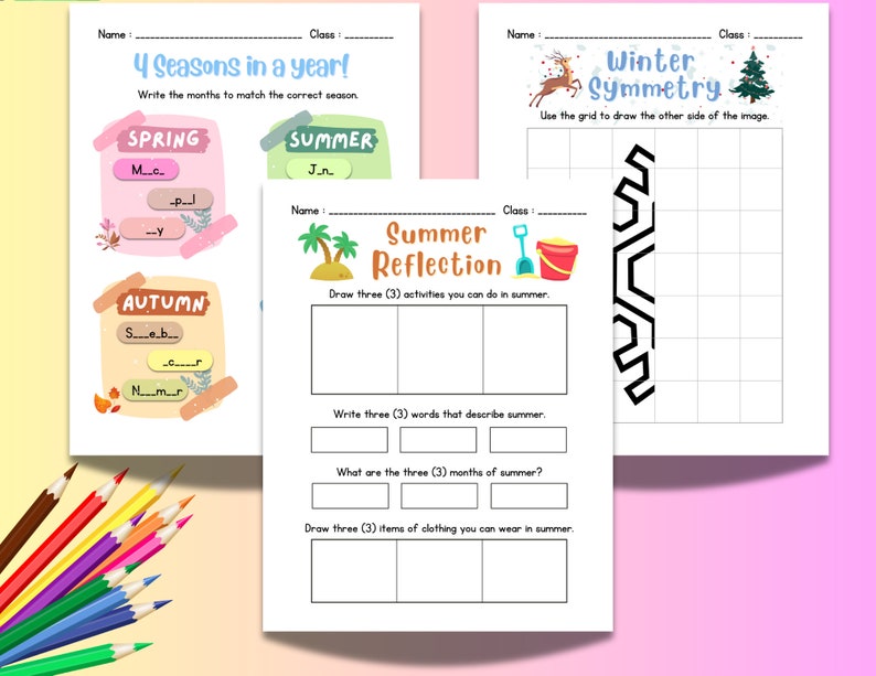 Weather and Temperature Activity Worksheets for Kids Ages 3 to 5 PDF ...