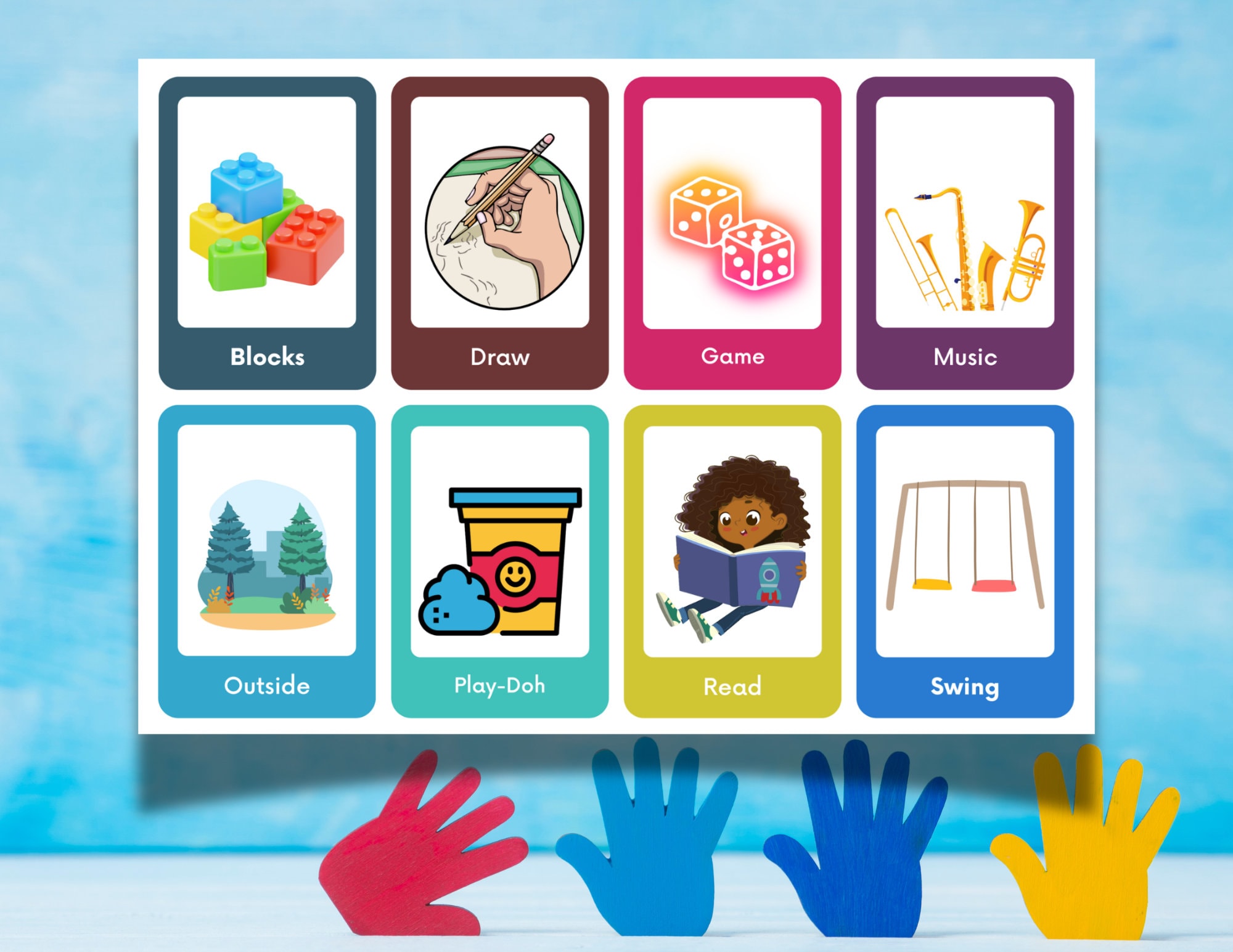 40 Choice Flashcards for Autism and ADHD Kids, Printable, Learning and ...