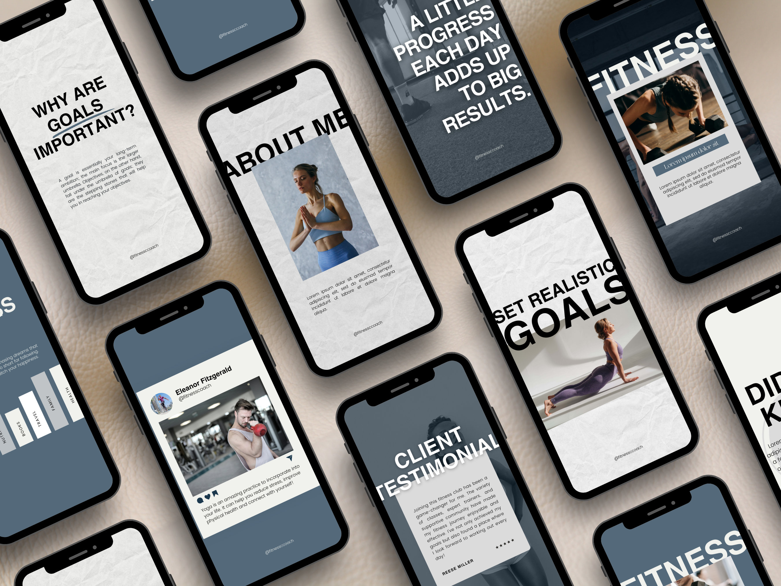 Fitness Instagram Template Gym Personal Trainer Health - Etsy
