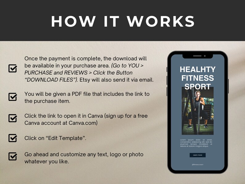 Fitness Instagram Template, Gym, Personal Trainer, Health, Nutrition ...