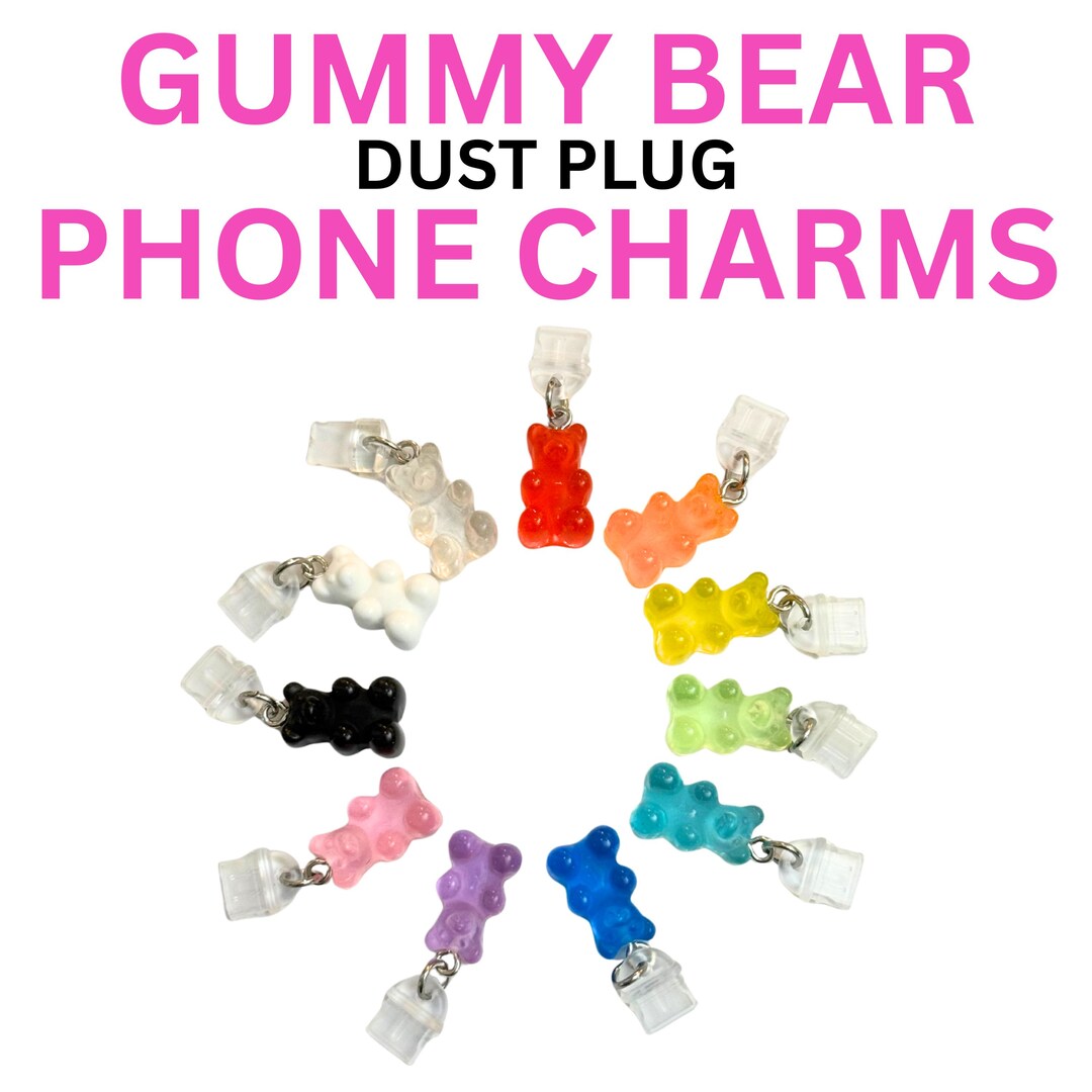 Gummy Bear Phone Charms | Resin Dust Plug Accessory for iPhone ...