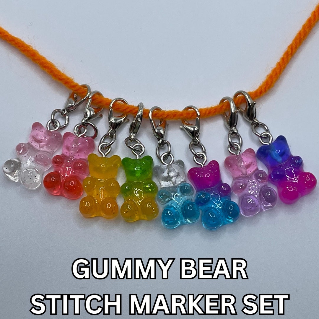 Gummy Bear Stitch Markers Set | Stitch Markers Set | Cute Knitting ...