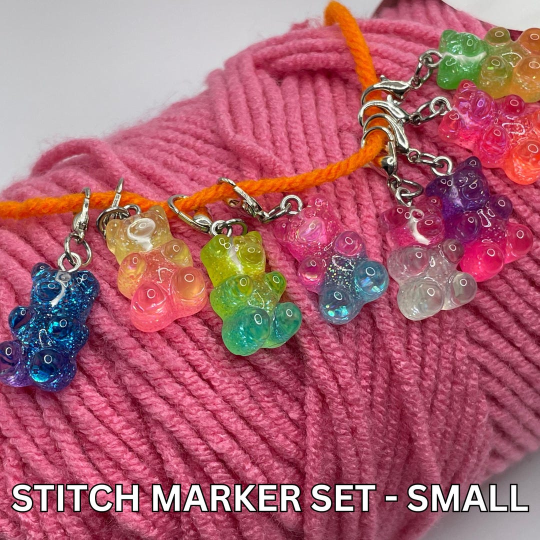 Stitch Marker Set | Gummy Bear Stitch Markers | Cute Knitting Stitch ...